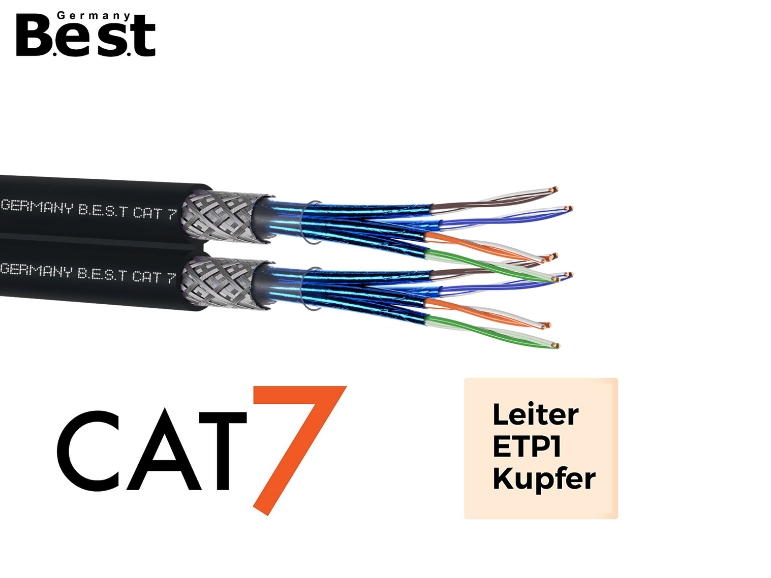 CAT 7 50M Duplex Erdkabel Netzwerkkabel Outdoorkabel LAN Kabel Etherne ...